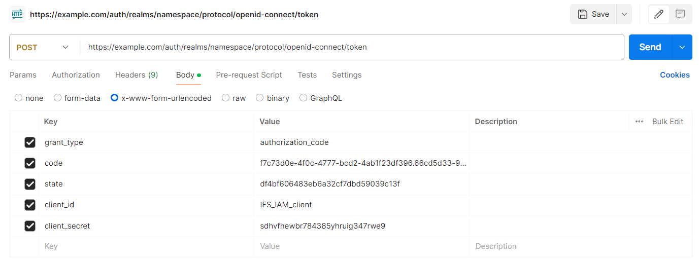 Authorization Code flow - Technical Documentation For IFS Cloud